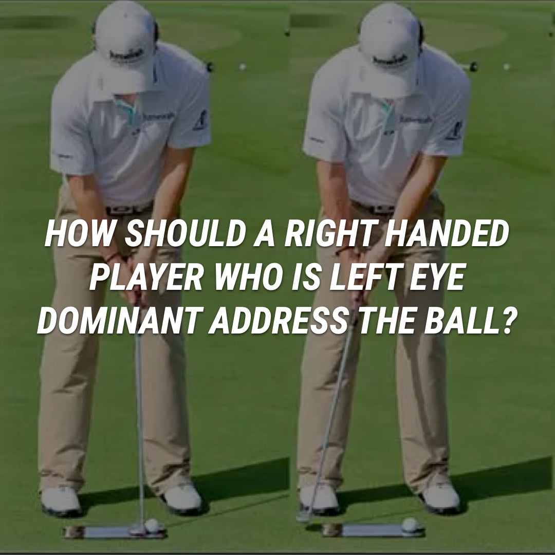 Right handed player who is left eye dominant - how do I address the ba